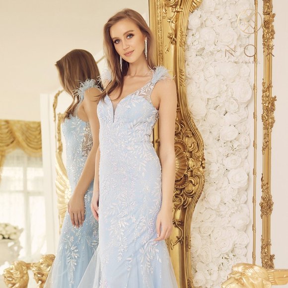 Nox | Dresses | New Off Shoulder Sleeveless Embroidered Sequin Dress With Zipper Back Nx T28 ...